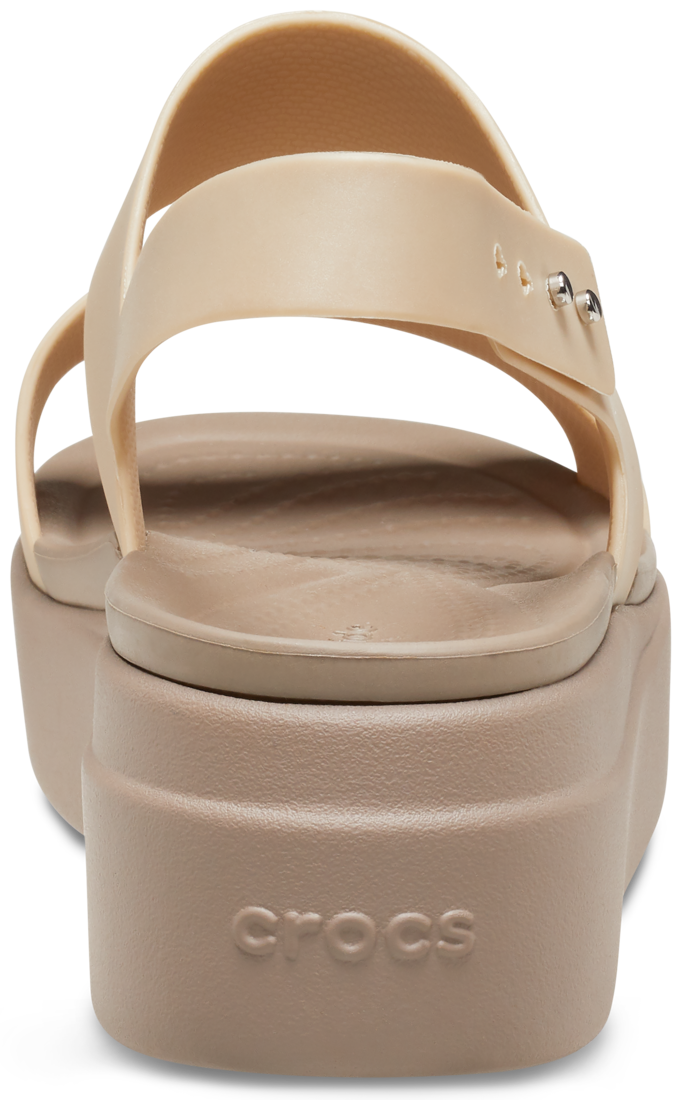 CROCS WOMEN BROOKLYN METALLIC CHAMPAGNE LOW WEDGE SANDAL – Khit Zay